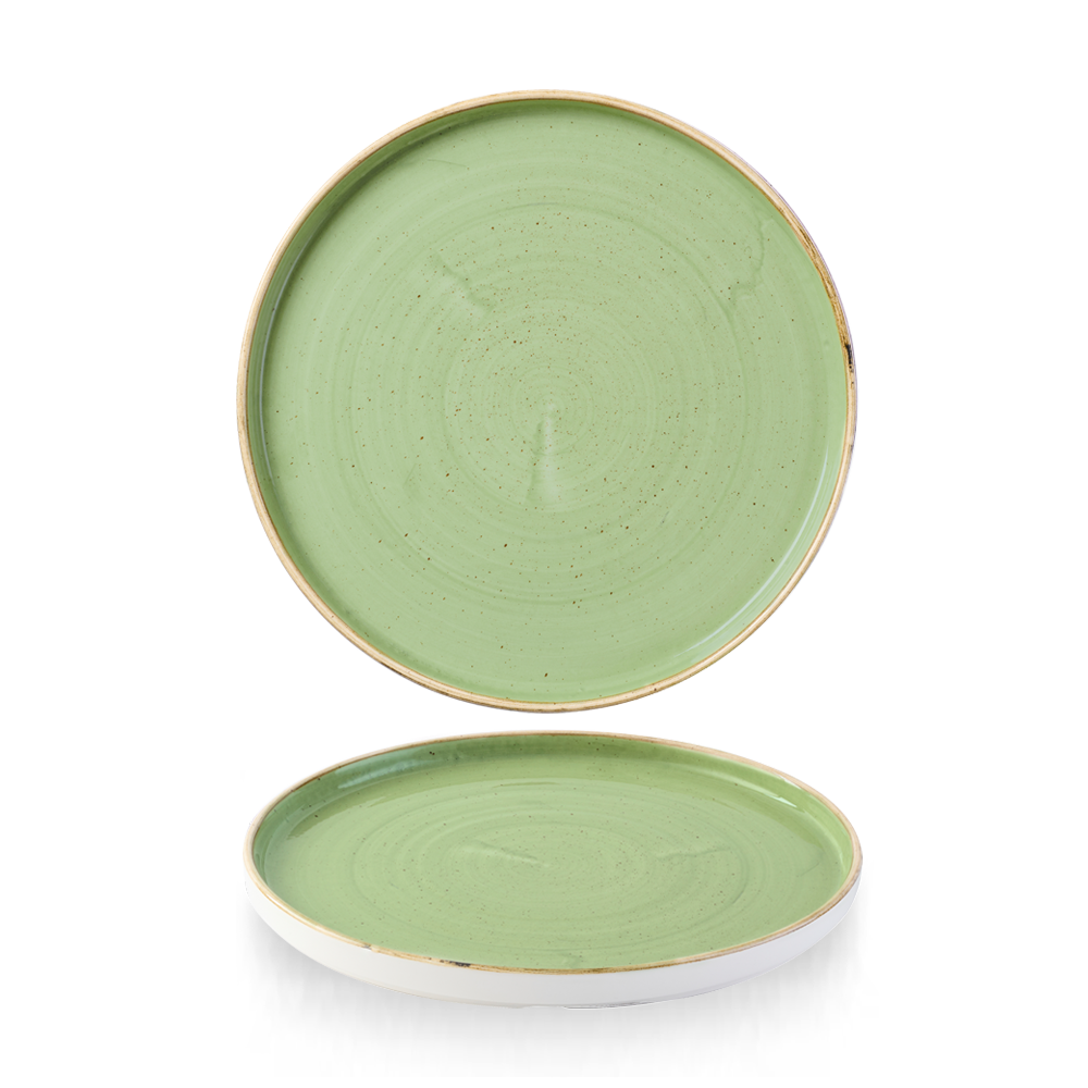 Rustic Green 21cm Walled Plate | Stonecast | Churchill – Churchill Home
